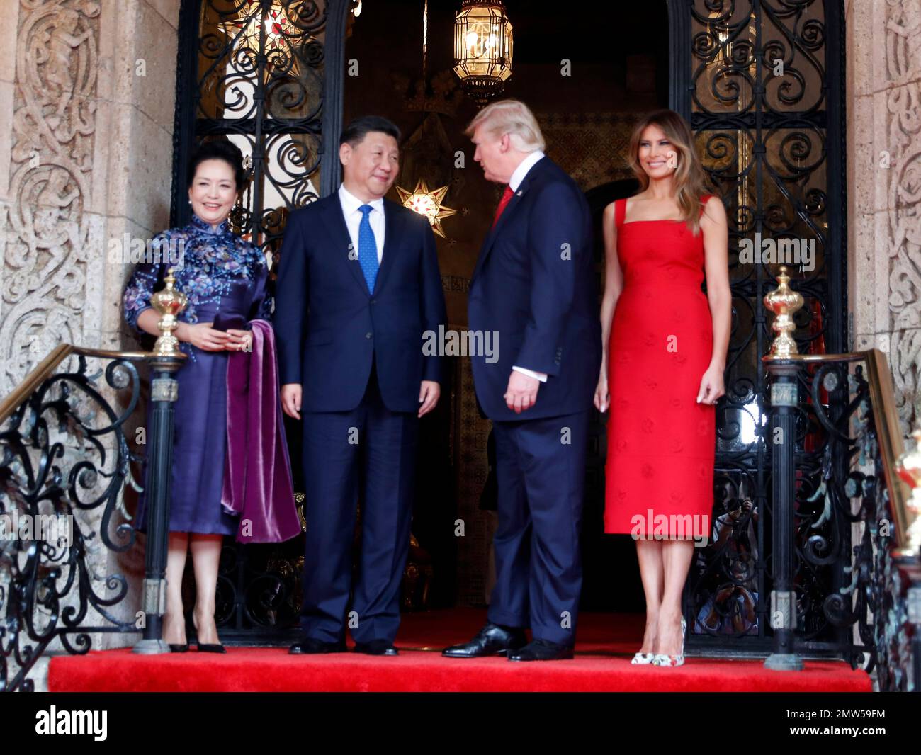President Donald Trump and Chinese President Xi Jinping, with they ...