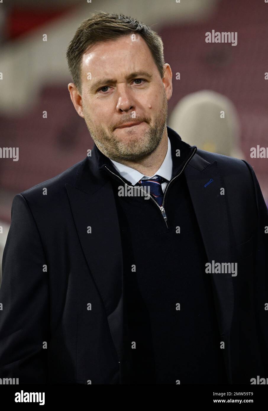 Edinburgh, Scotland, 1st February 2023. Rangers Manager Michael Beale ...