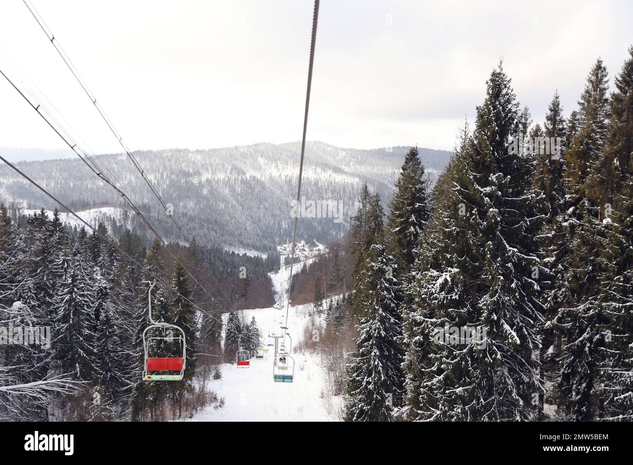 View from ski lift hi-res stock photography and images - Alamy