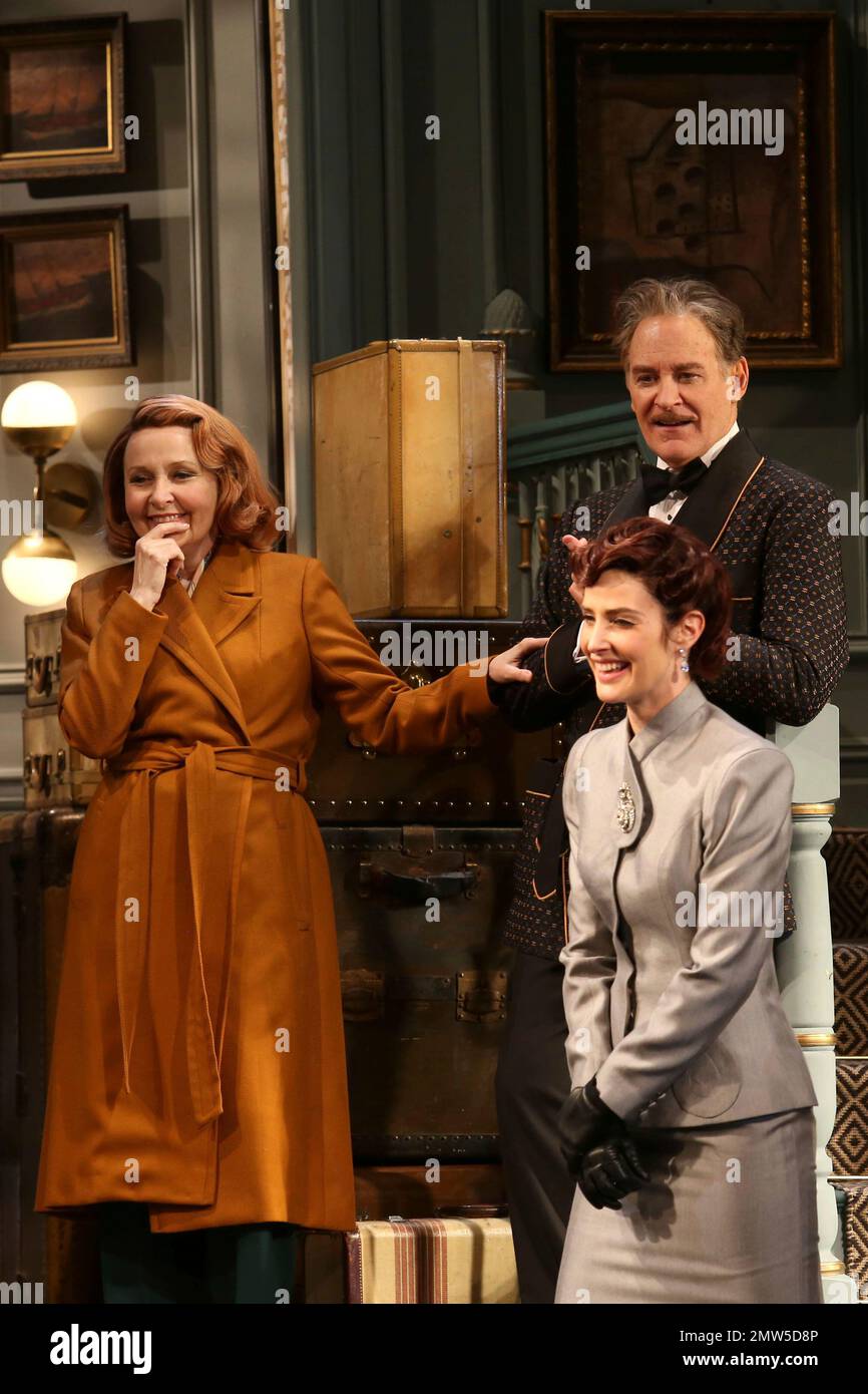 Kate Burton, from left, Cobie Smulders and Kevin Kline appear on stage ...