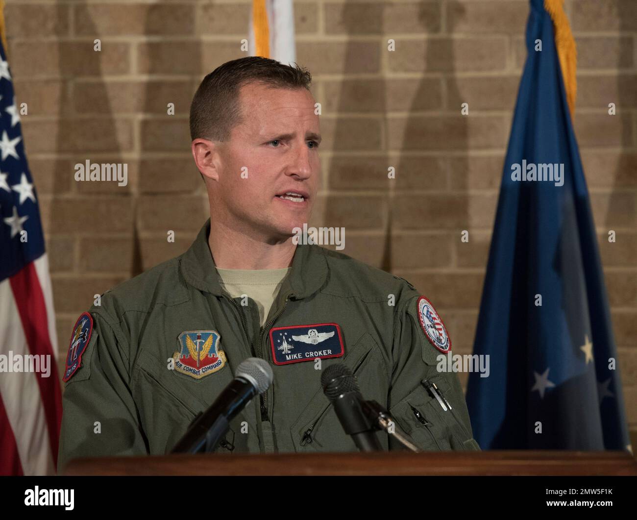 Lt. Colonel Michael Croker, commander of the 121st Fighter Squadron of ...