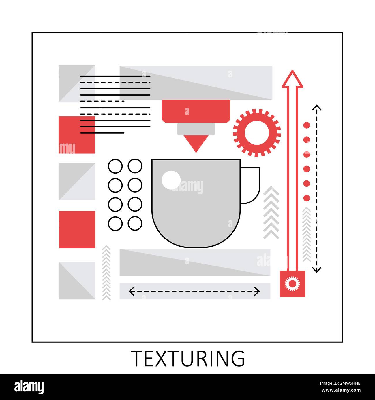 3d printer texturing. Digital item modelling, 3d prototype creating ...