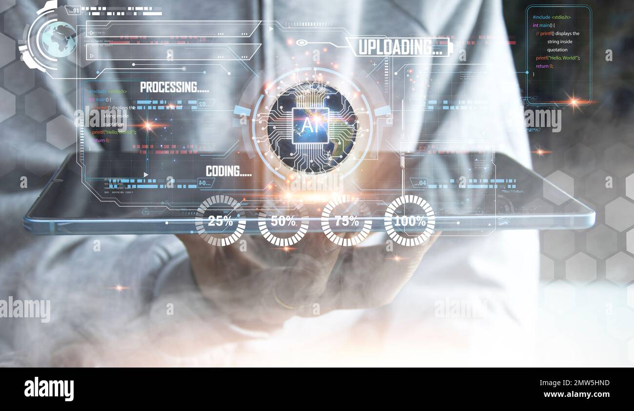 Technology development concept with artificial intelligence Stock Photo ...