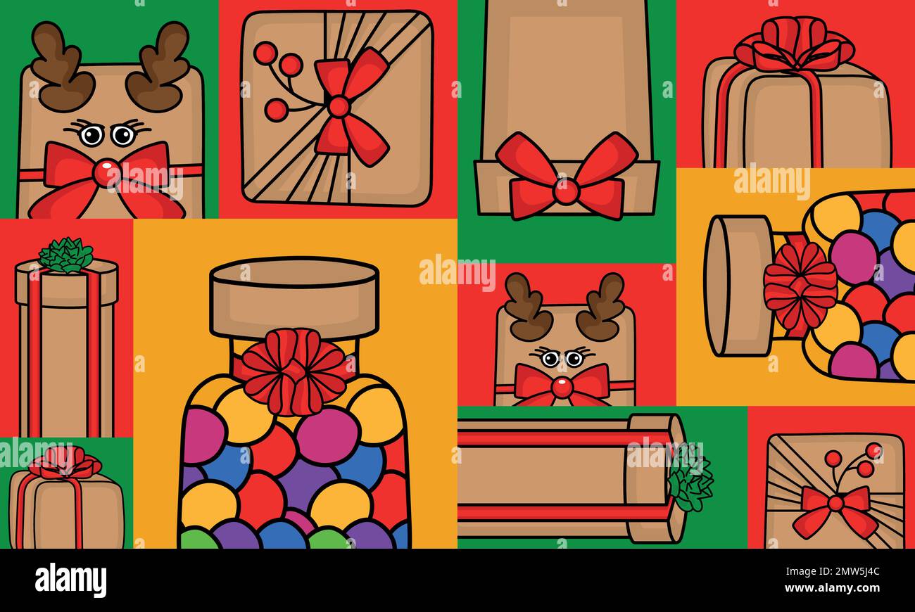 Seamless pattern background with present icons Vector Stock Vector ...
