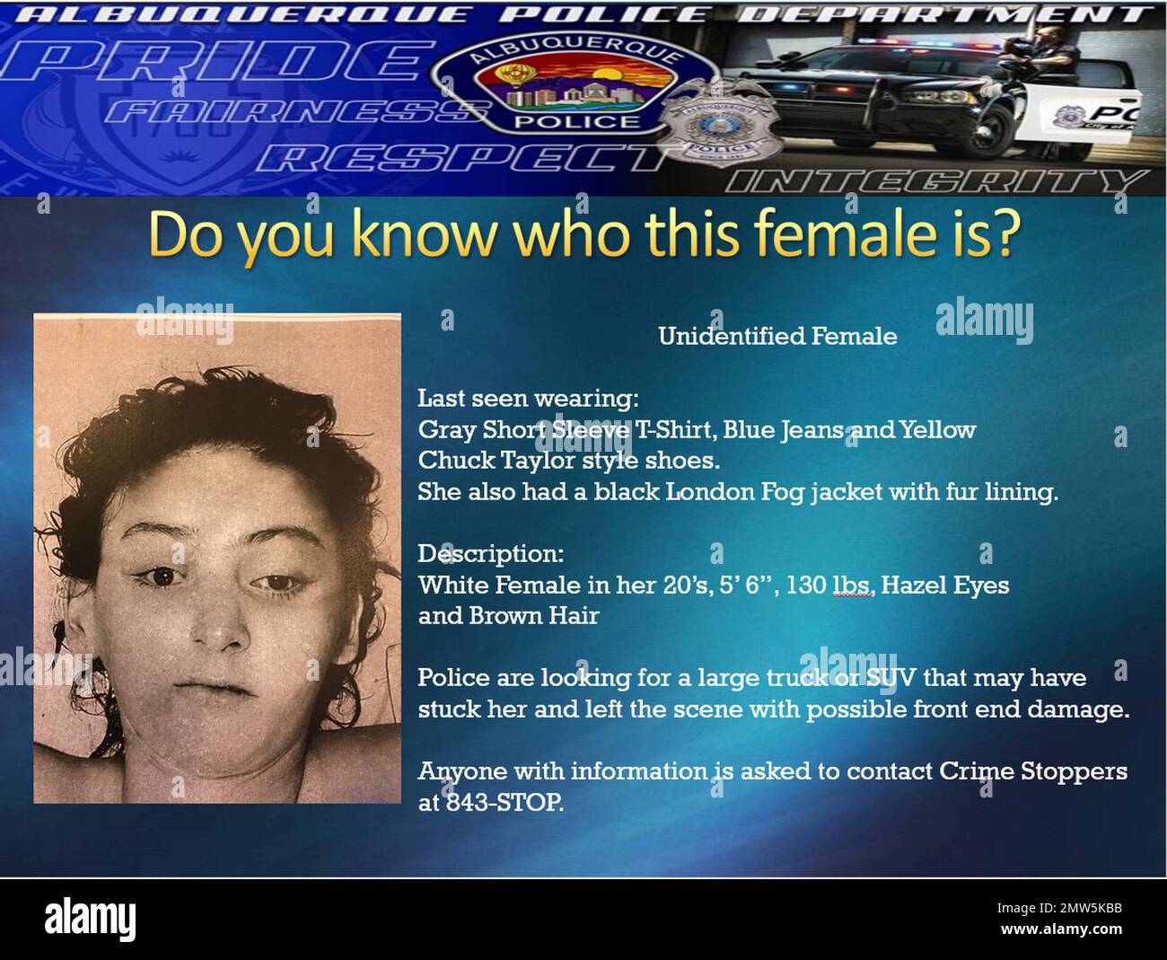 In this undated police poster released by the Albuquerque Police ...