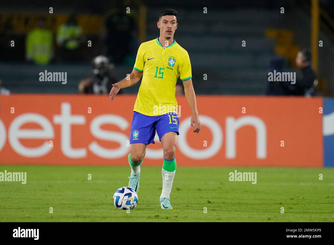 Brazil's Jean controls the ball during a South America U-20 soccer ...