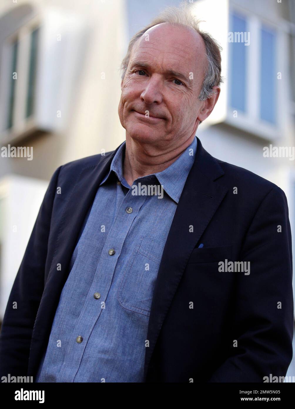 In this Monday, April 3, 2017, photo, Tim Berners-Lee poses outside his ...