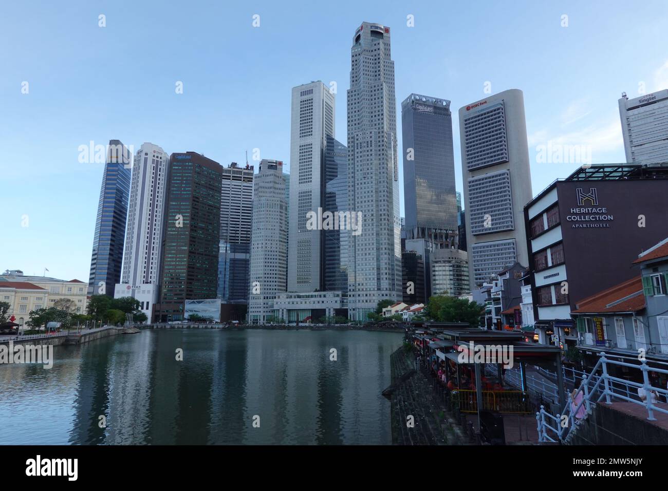 Boat Quay, a historic quay on the Singapore River, Singapore Stock ...