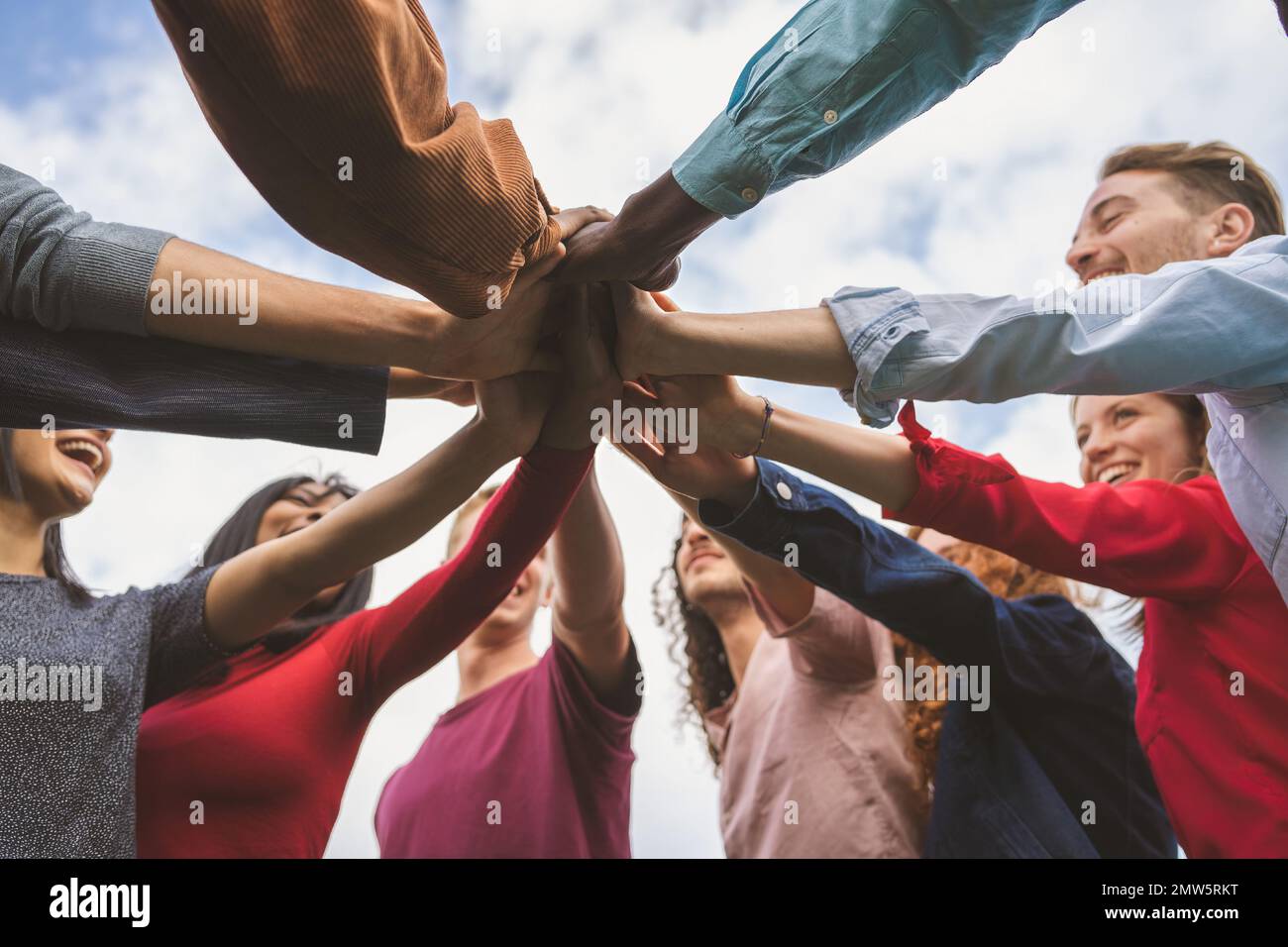 Group of diverse young people hi-res stock photography and images - Alamy