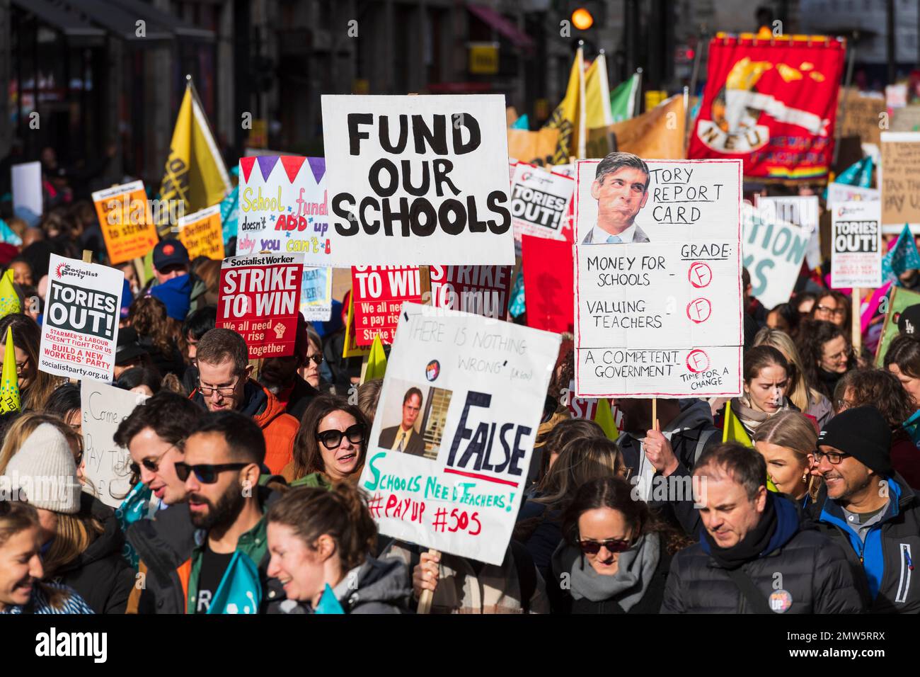 The start of a march by members of the National Education Union (NEU ...