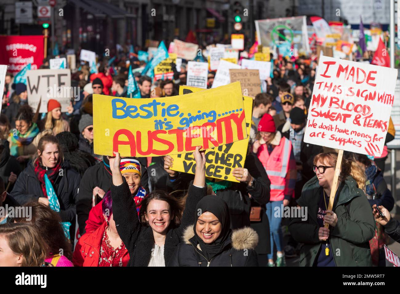 The start of a march by members of the National Education Union (NEU ...