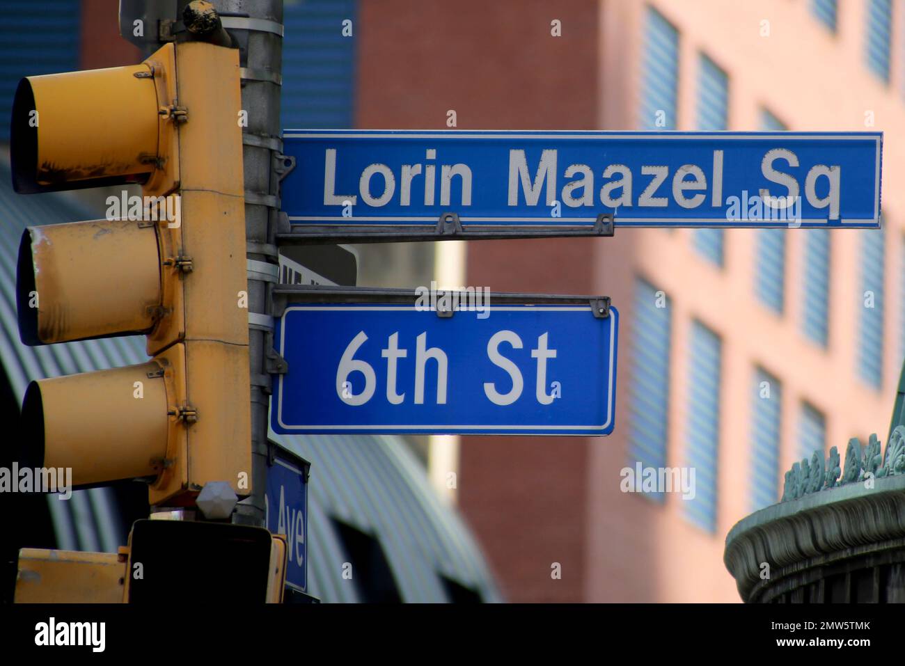 A sign showing the square named for famed conductor, violinst and ...