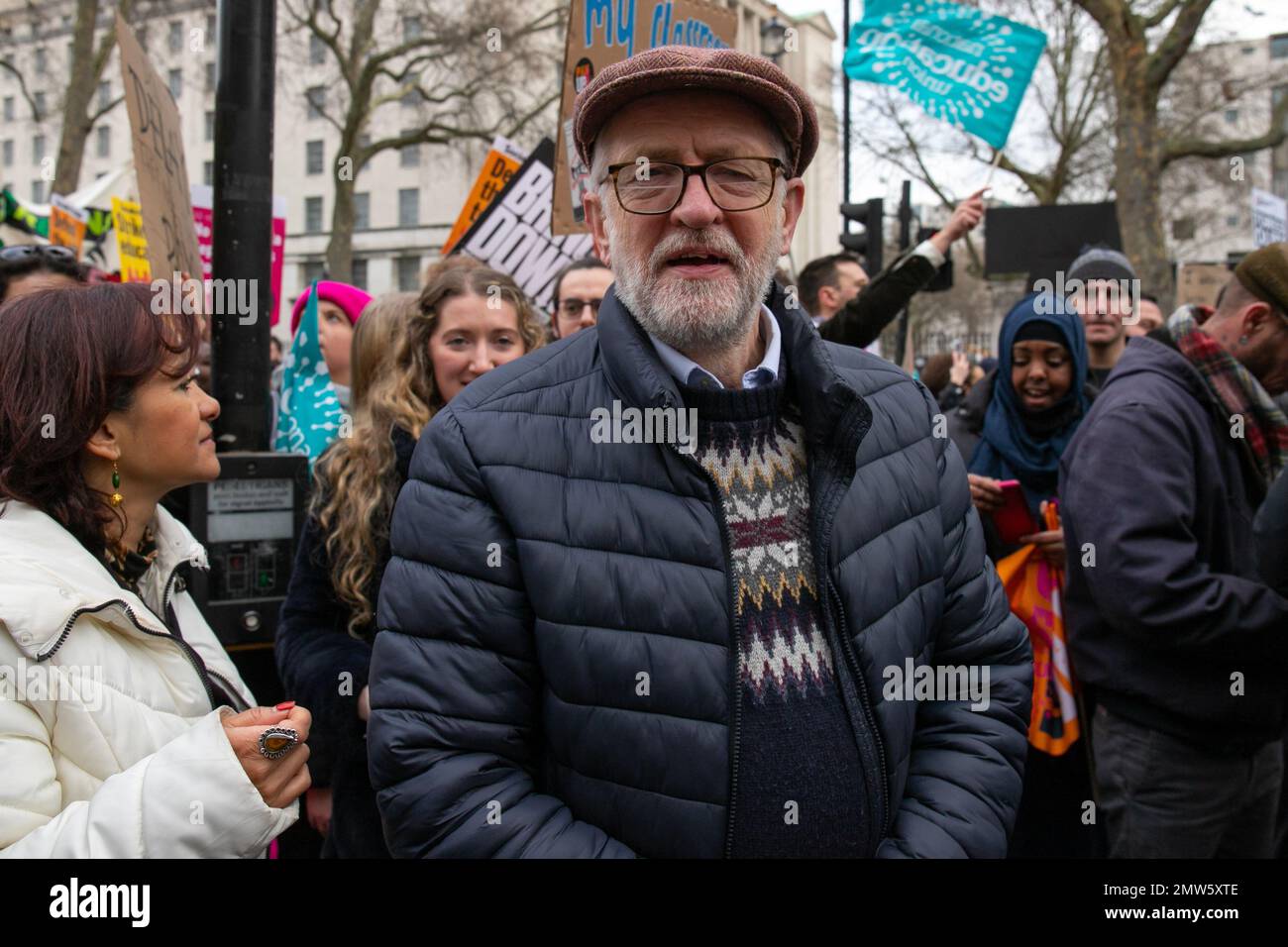 London, England, UK 01/02/2023 The largest strike in a decade takes ...