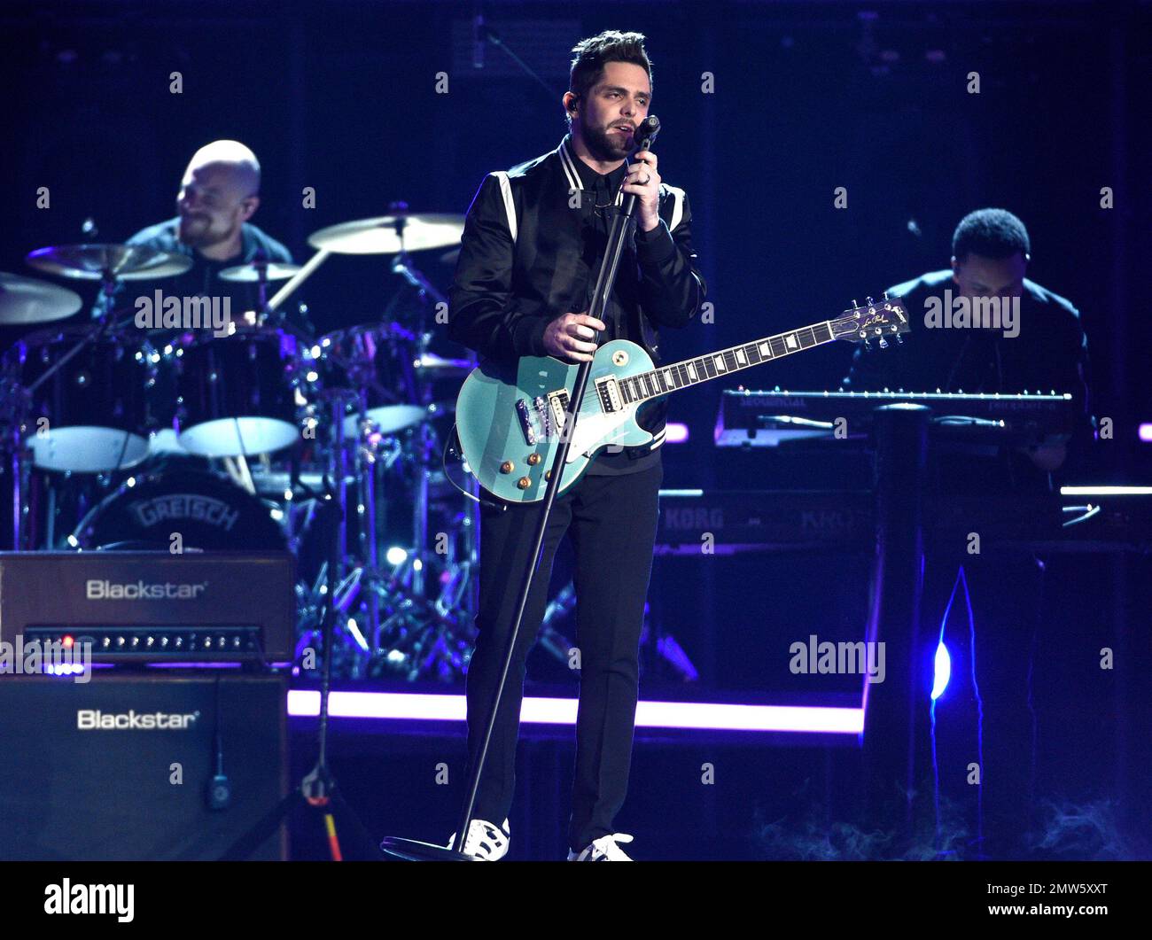 Thomas Rhett performs "Craving You" at the 52nd annual Academy of ...