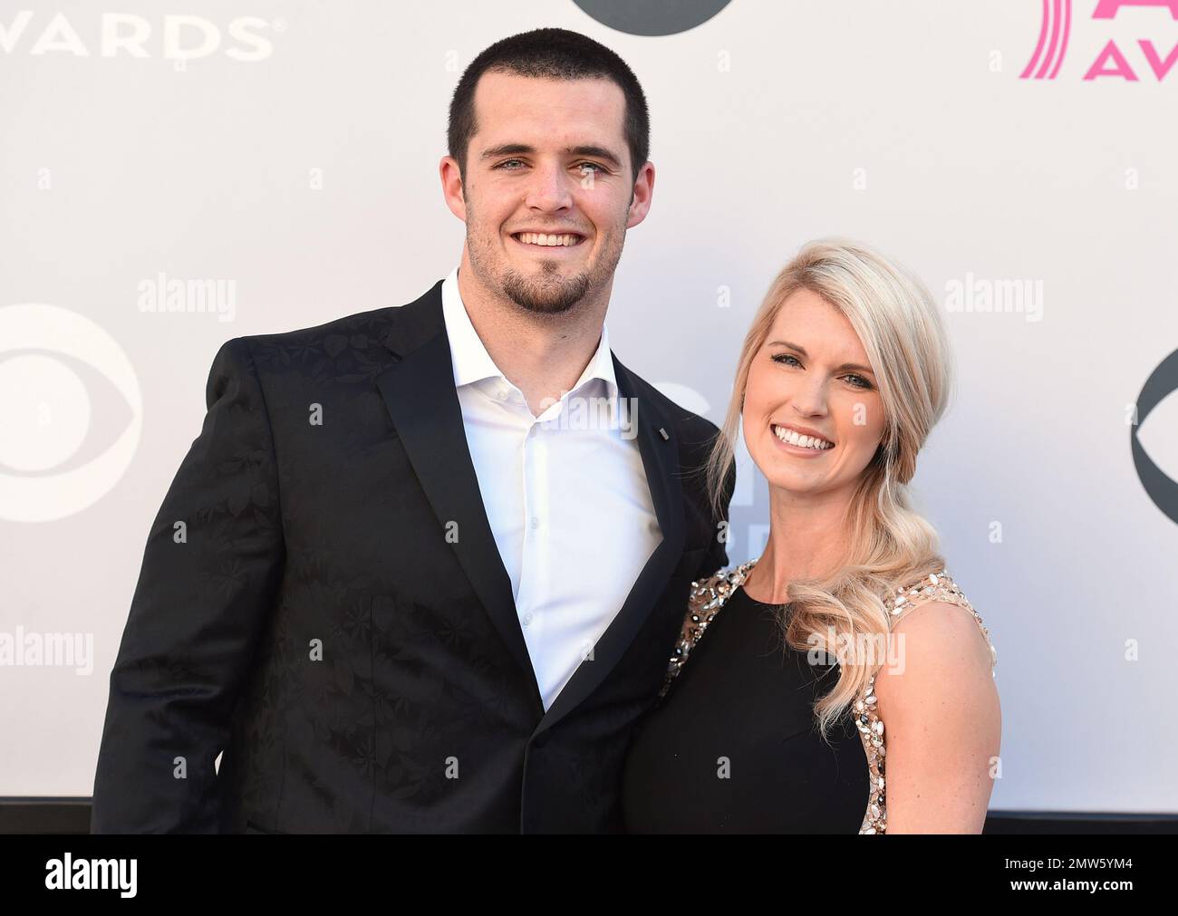 NFL player Derek Carr, of the Oakland Raiders, left, and Heather Neel ...