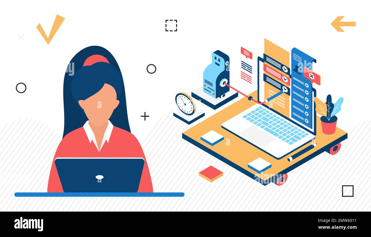 Business Store Management System Management Application Automated Workflow Vector Flat