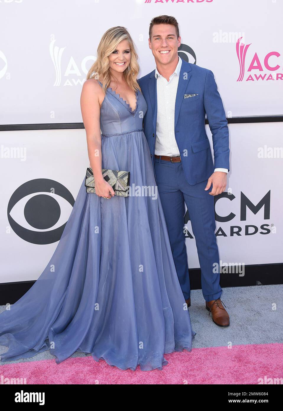 Lauren Alaina, left, and Alex Hopkins arrive at the 52nd annual Academy ...
