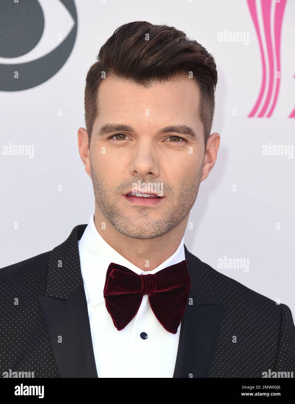 AJ Gibson arrives at the 52nd annual Academy of Country Music Awards at ...