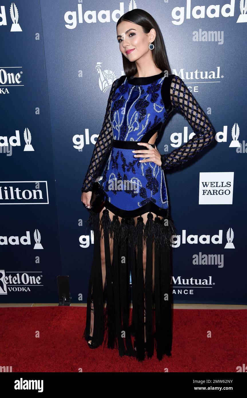 Victoria Justice attends the 28th Annual GLAAD Media Awards at the ...