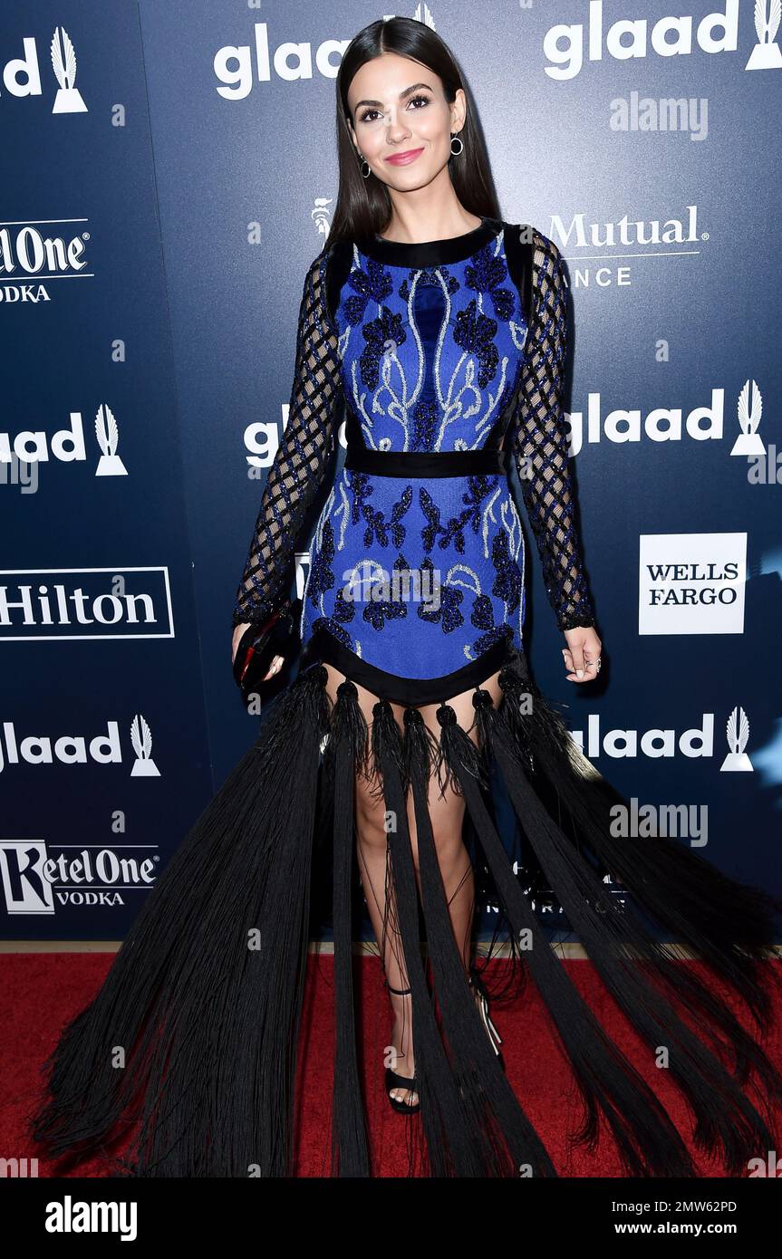 Victoria Justice attends the 28th Annual GLAAD Media Awards at the ...