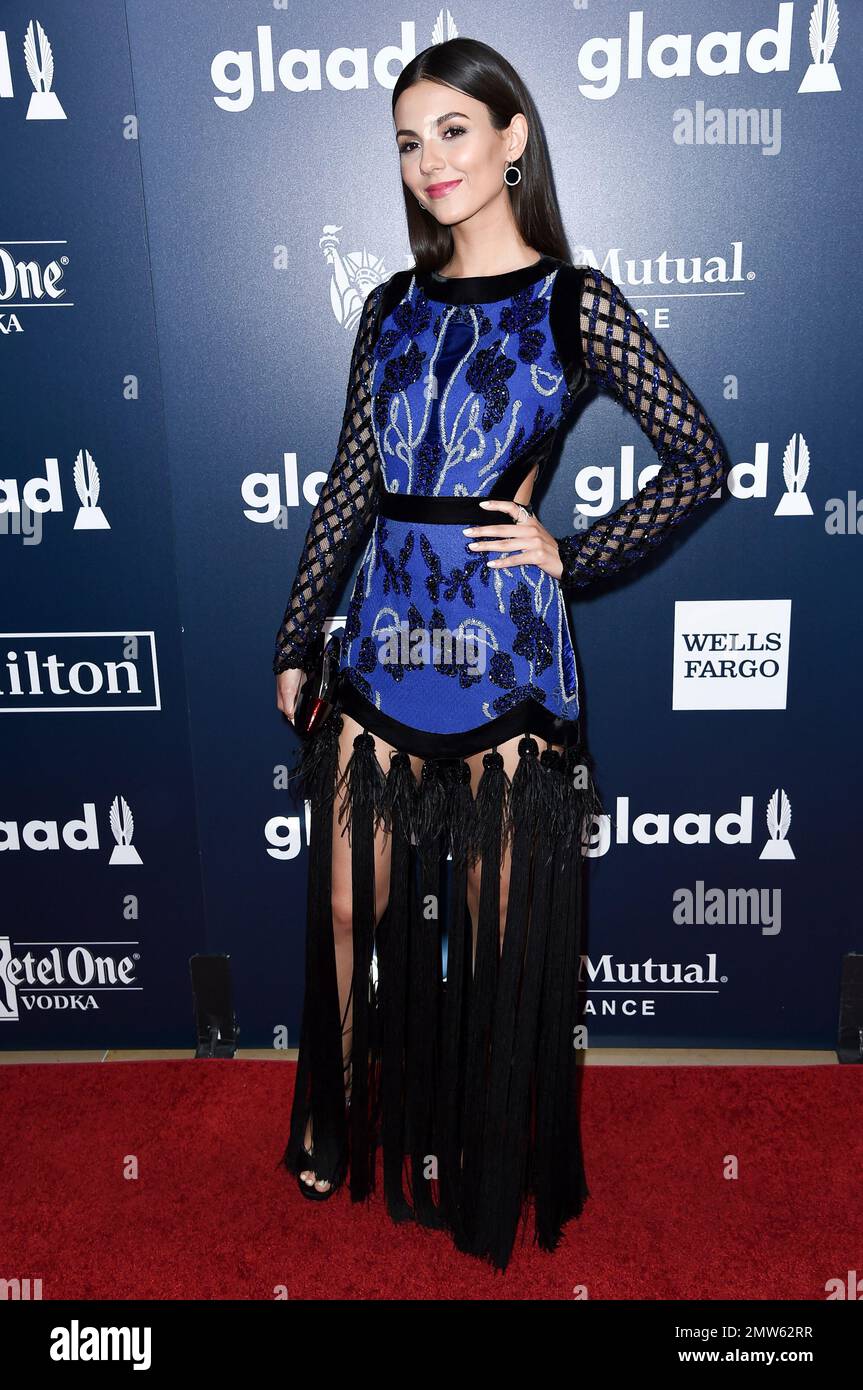 Victoria Justice attends the 28th Annual GLAAD Media Awards at the ...