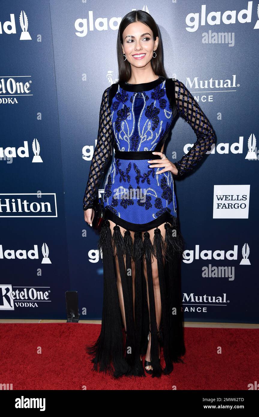 Victoria Justice attends the 28th Annual GLAAD Media Awards at the ...
