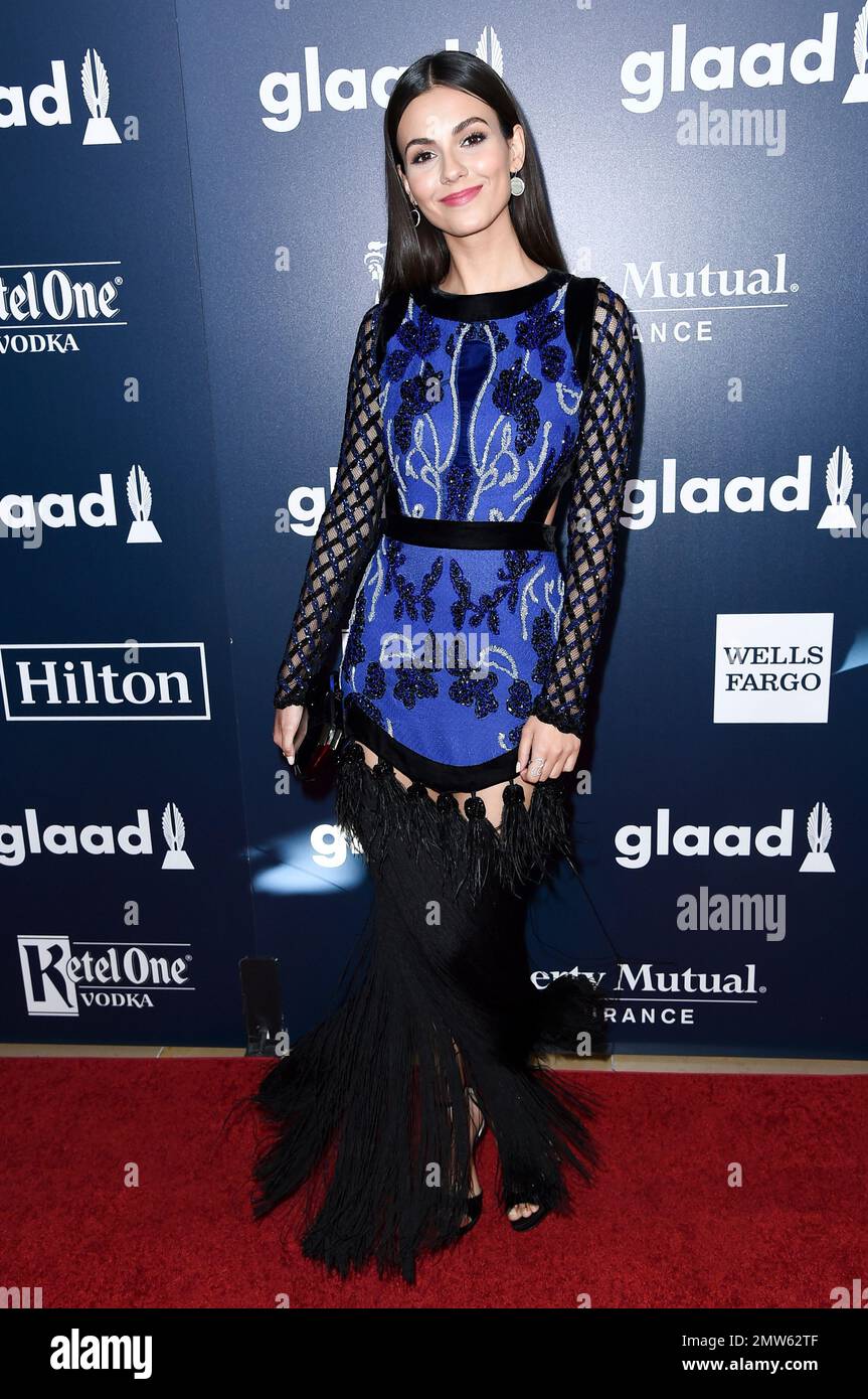 Victoria Justice attends the 28th Annual GLAAD Media Awards at the ...