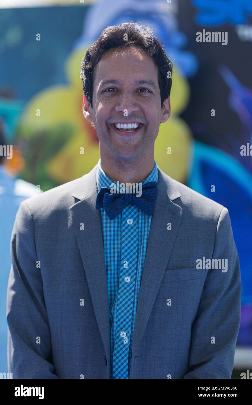 Danny Pudi arrives at the World Premiere of "Smurfs: The Lost Village ...