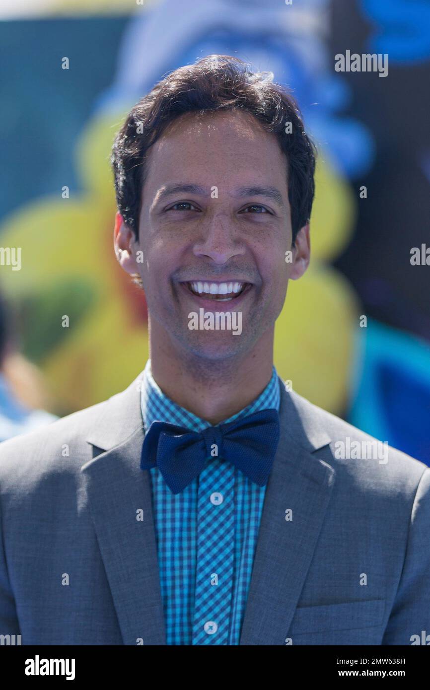 Danny Pudi arrives at the World Premiere of "Smurfs: The Lost Village ...
