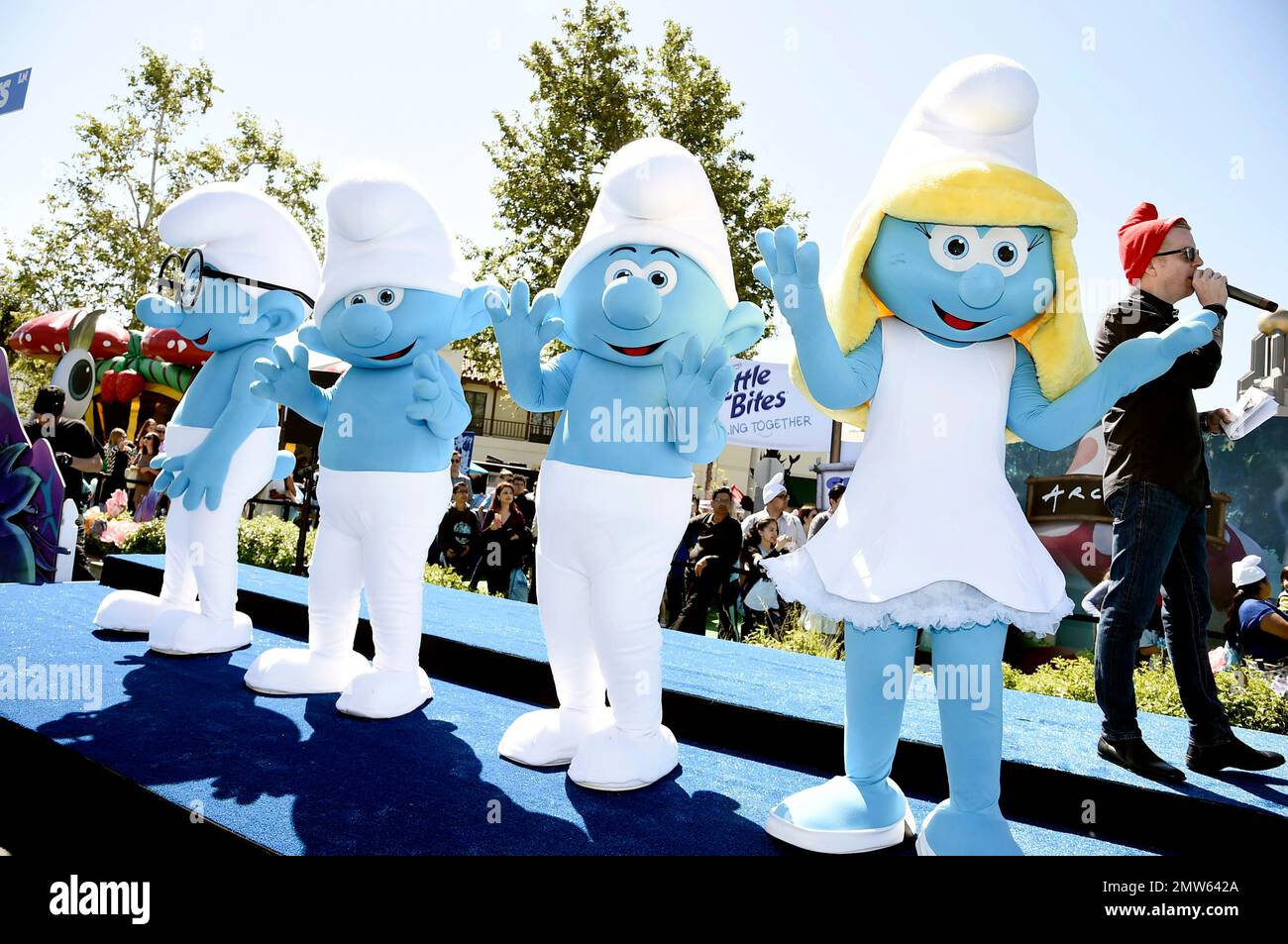 Brainy, Hefty, Clumsy and Smurfette seen at Columbia Pictures and Sony ...