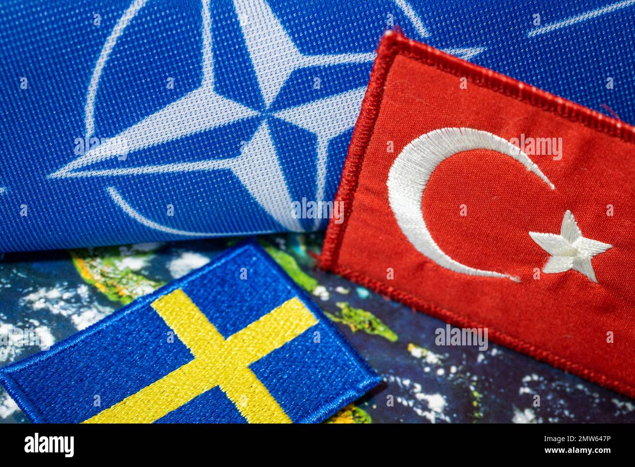 National flags nato countries hi-res stock photography and images - Alamy