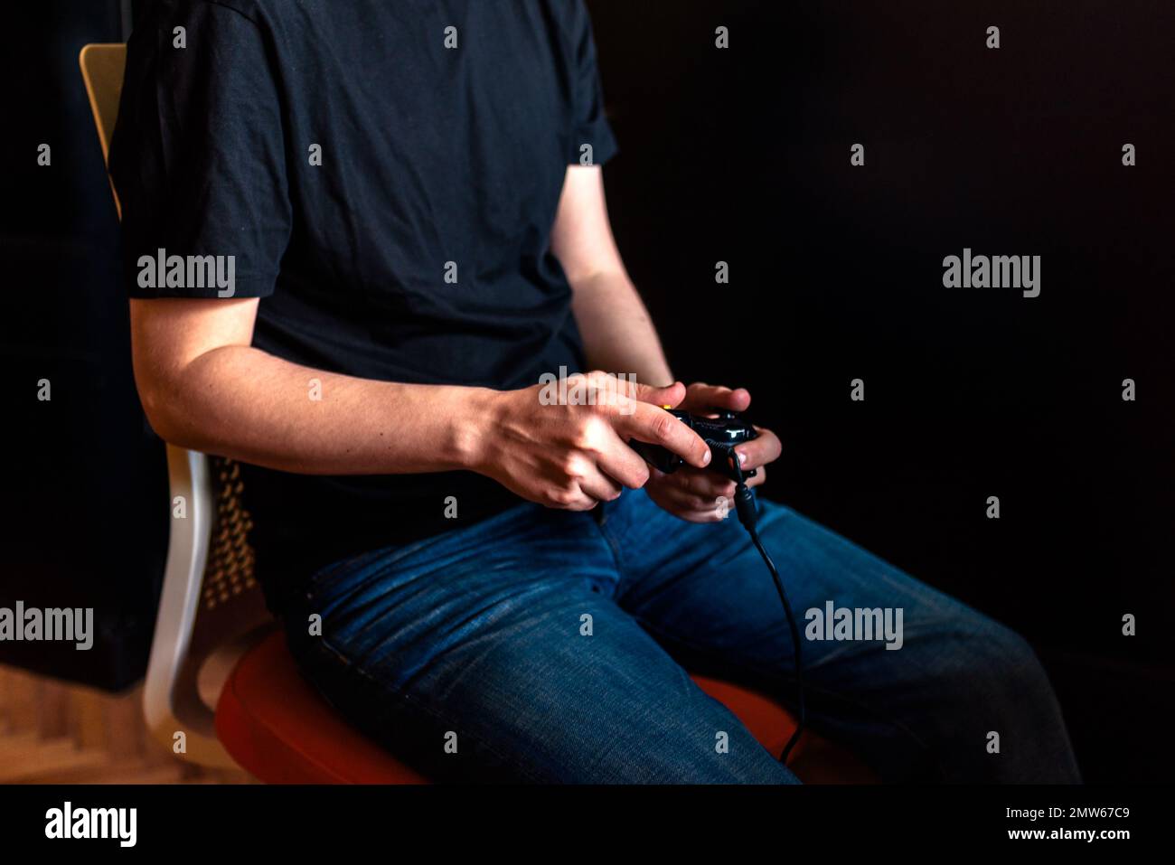 Close up portrait gamer playing hi-res stock photography and images - Alamy