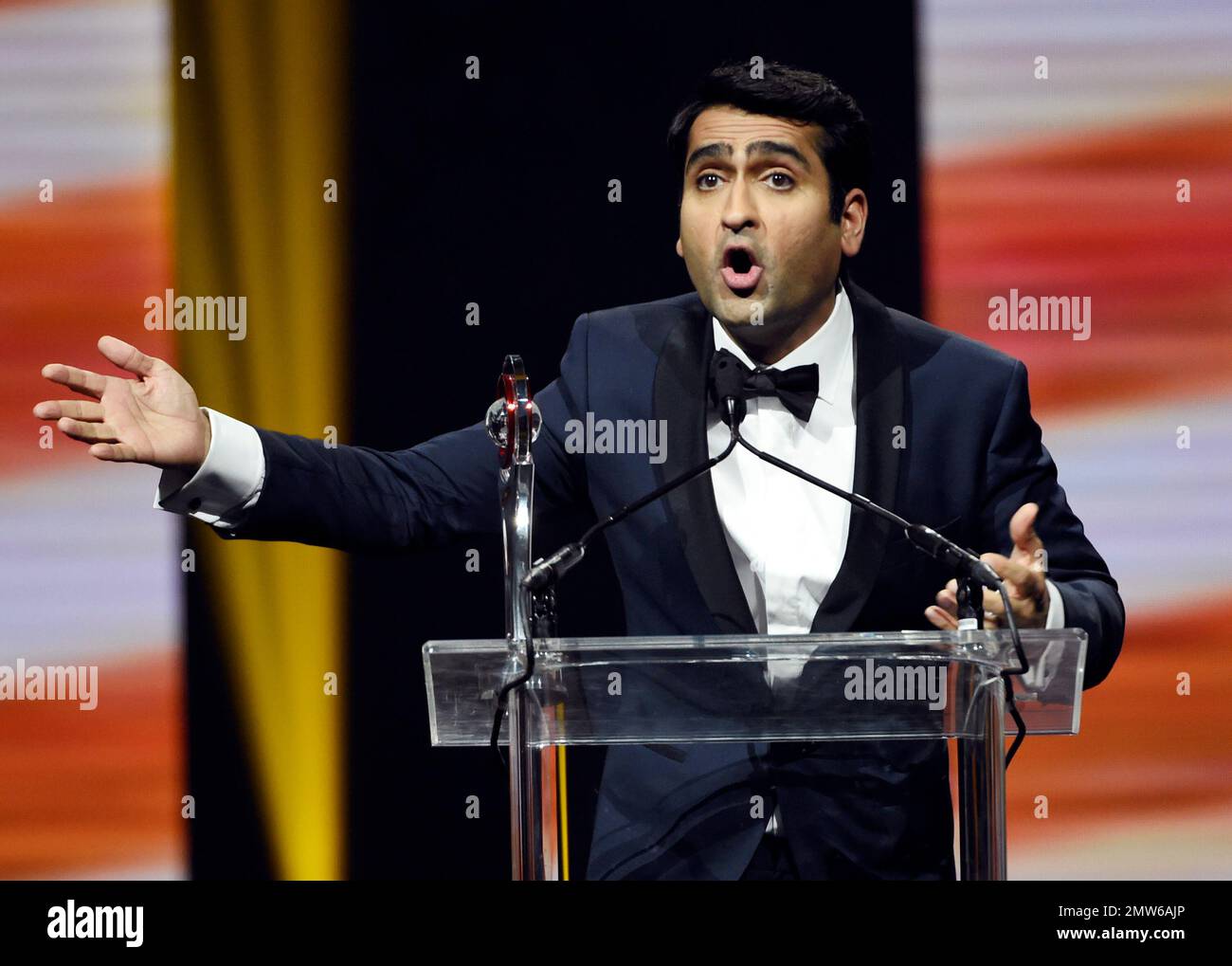 Actor Kumail Nanjiani accepts the Comedy Star of the Year Award at the ...