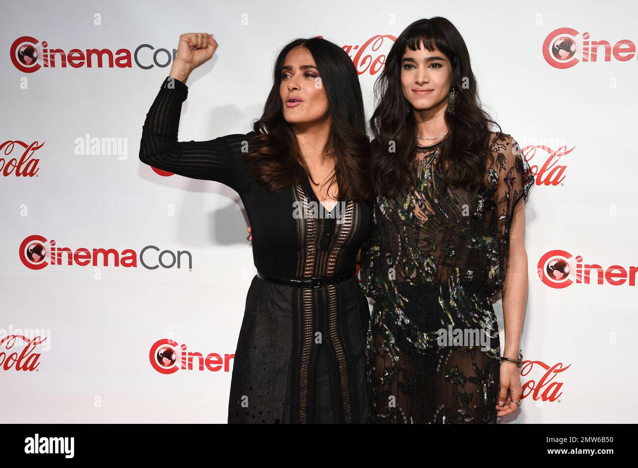 Salma Hayek and Sofa Boutella at the CinemaCon Big Screen Achievement ...