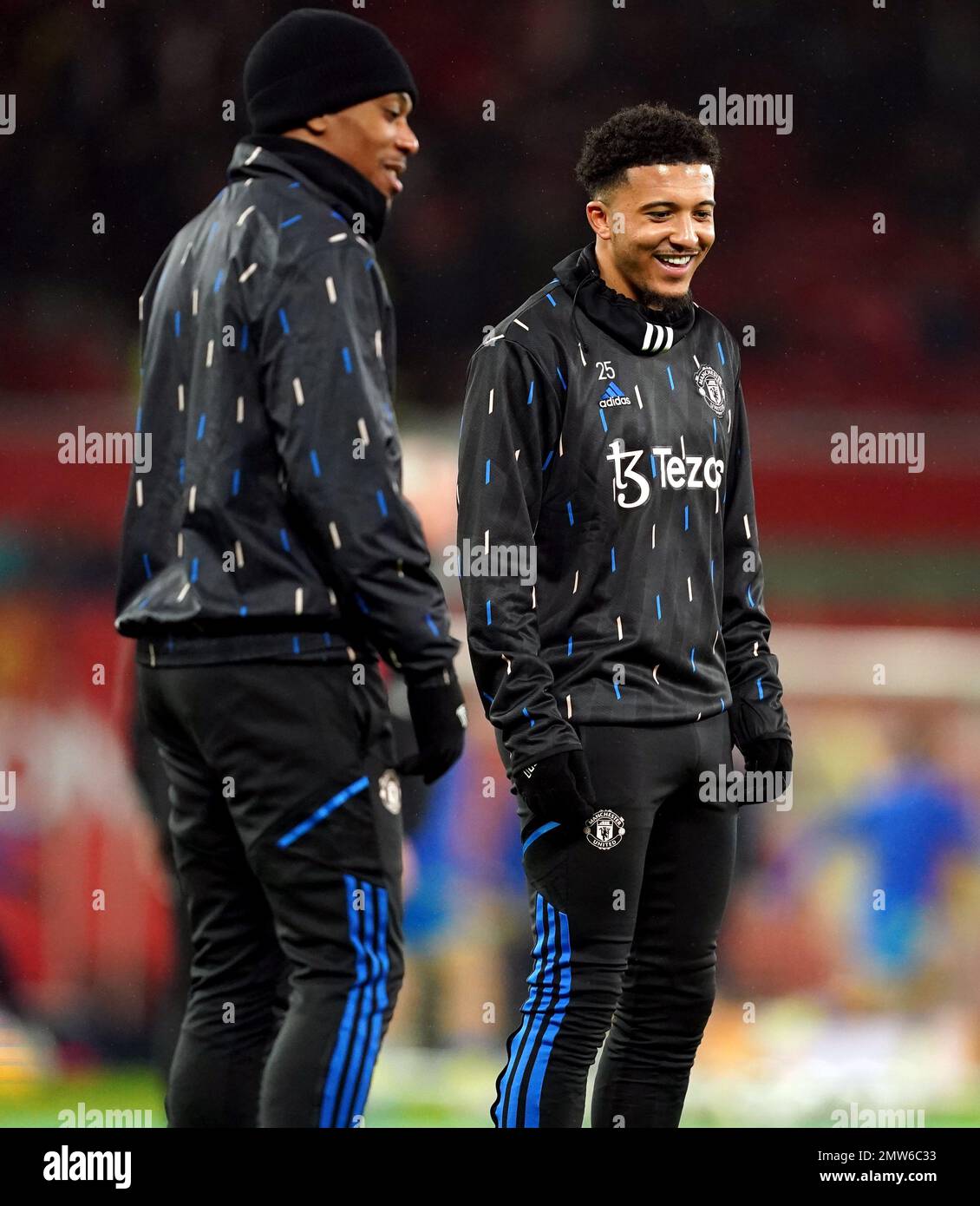 Manchester United's Jadon Sancho and Anthony Martial ahead of the ...