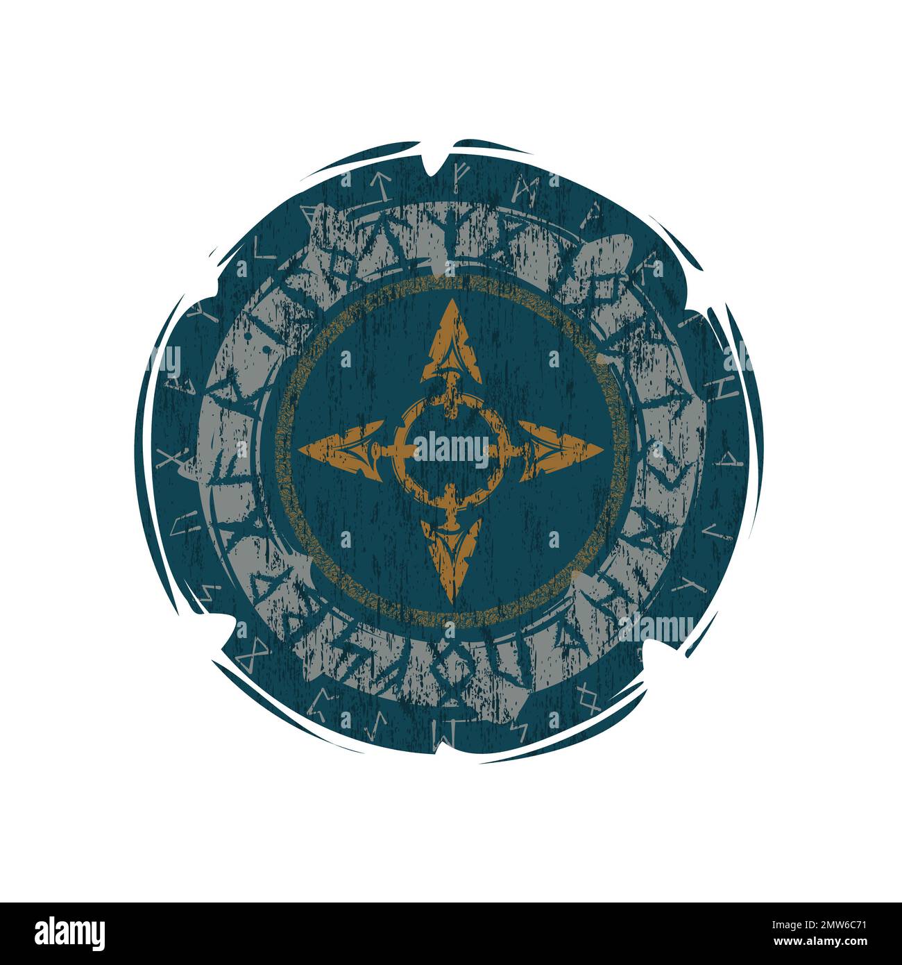 The spear circle blue shield Stock Vector Image & Art - Alamy