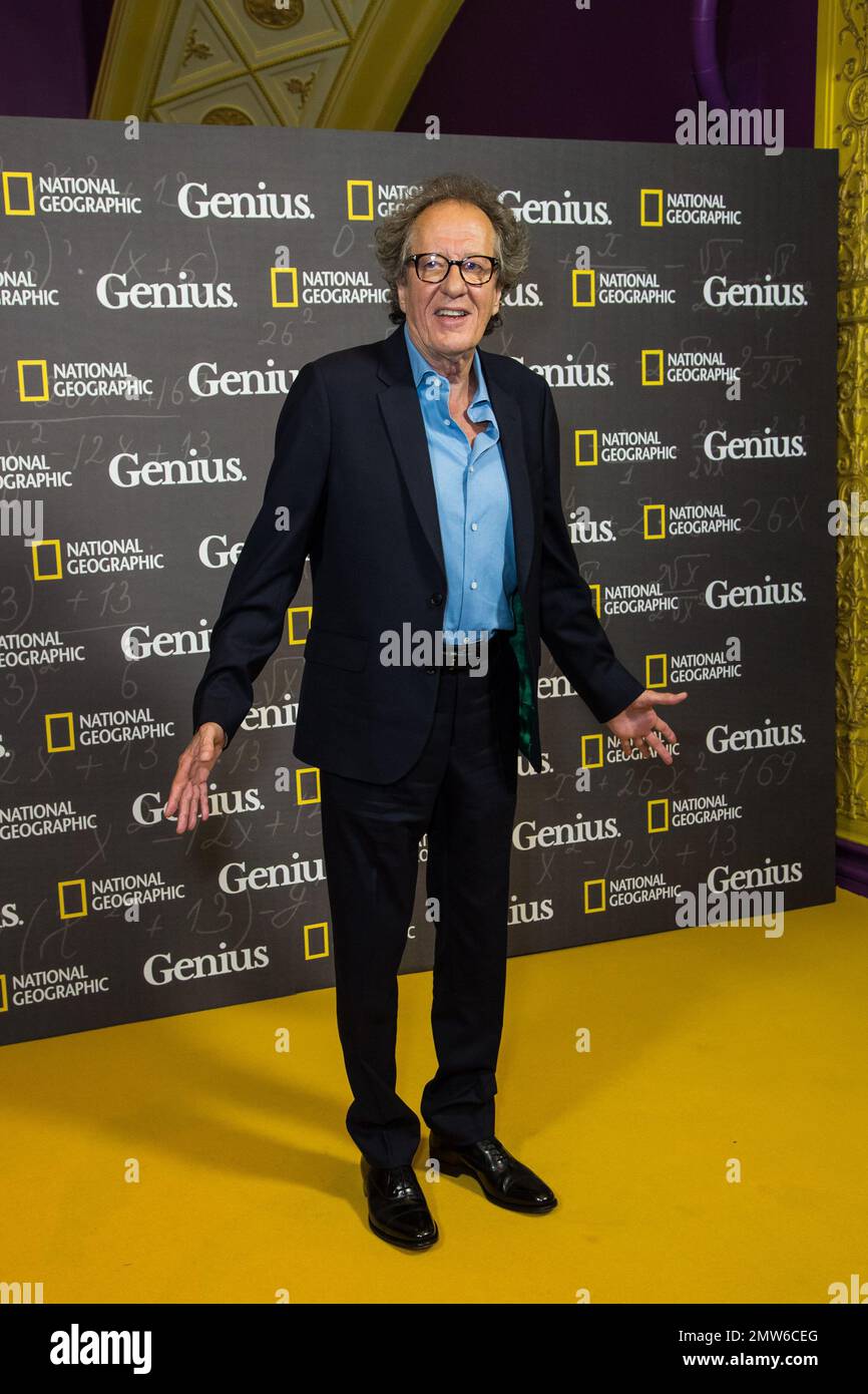 Actor Geoffrey Rush poses for photographers upon arrival at the ...