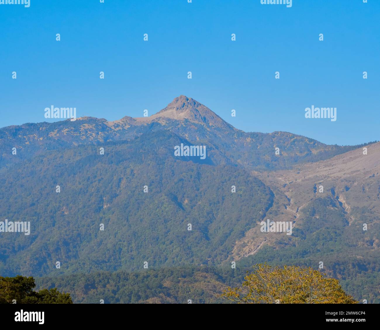 Nevado de Colima on a clear day with blue sky Stock Photo - Alamy