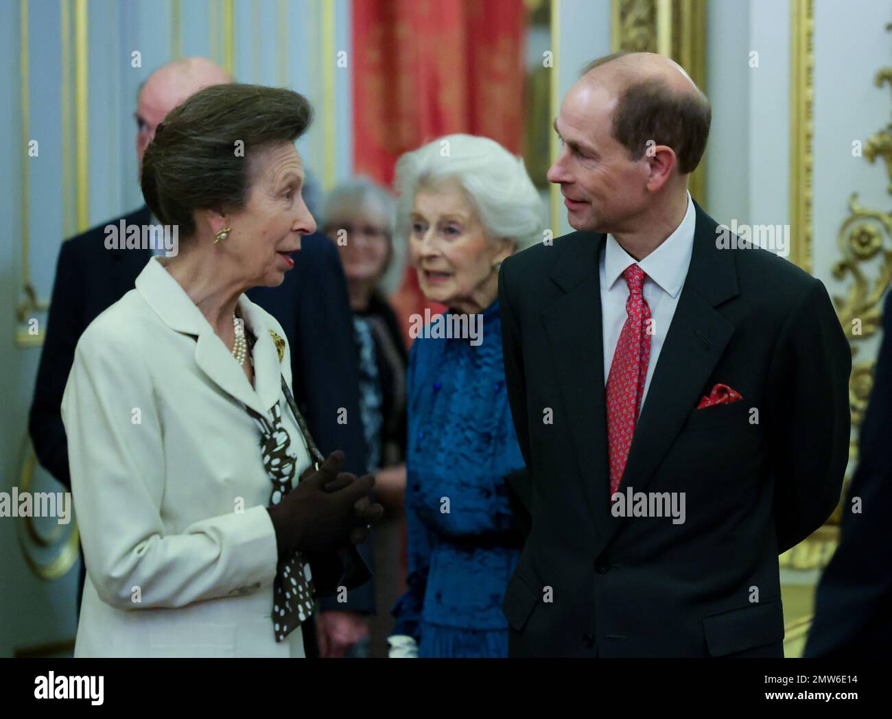 The Princess Royal and Prince Edward during a reception hosted by King ...