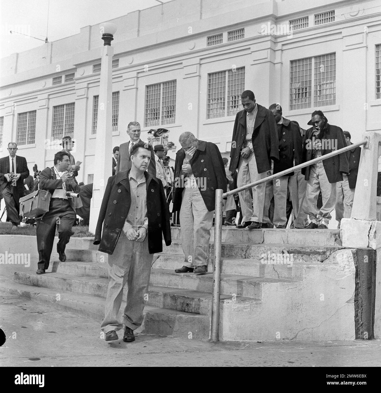 Some of the 27 prisoners removed from Alcatraz Prison are shown just ...