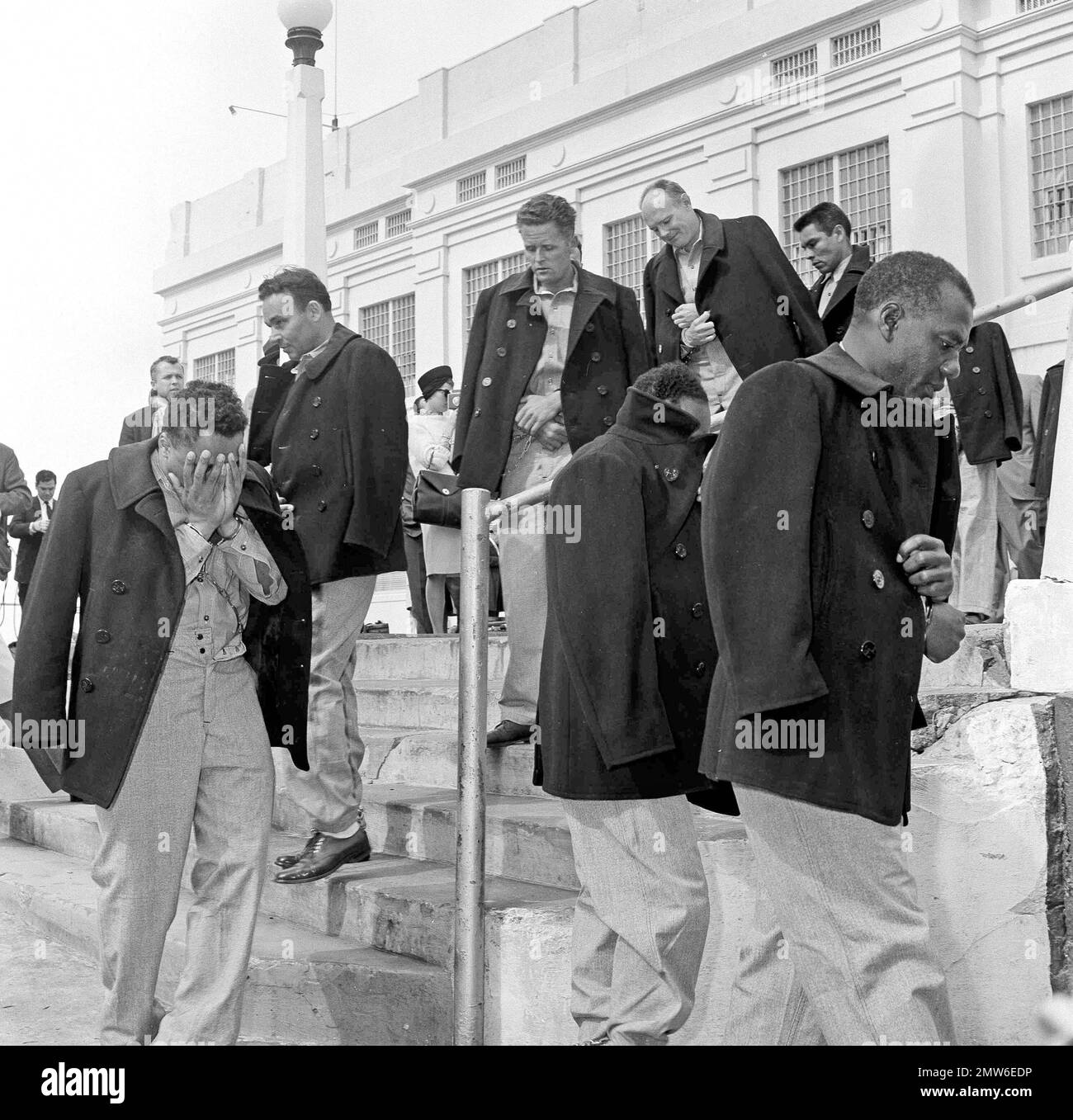 Some of the 27 prisoners removed from Alcatraz Prison are shown just ...