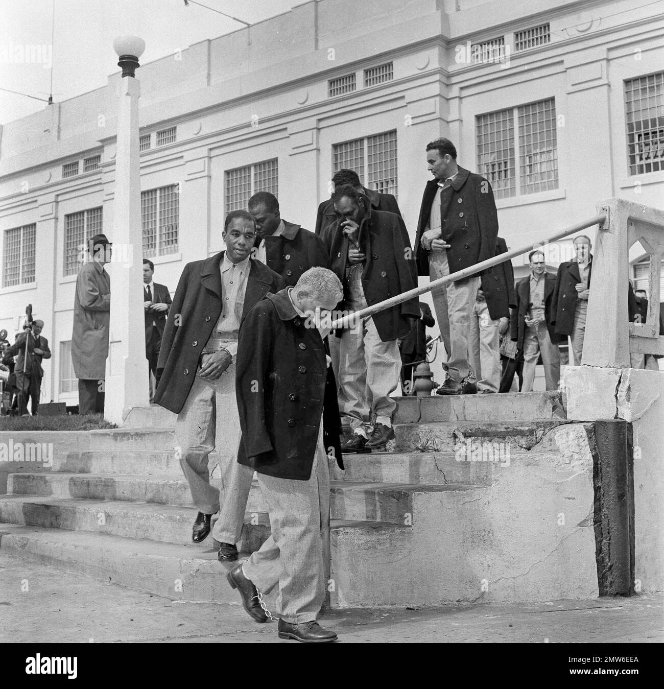 Some of the 27 prisoners removed from Alcatraz Prison are shown just ...