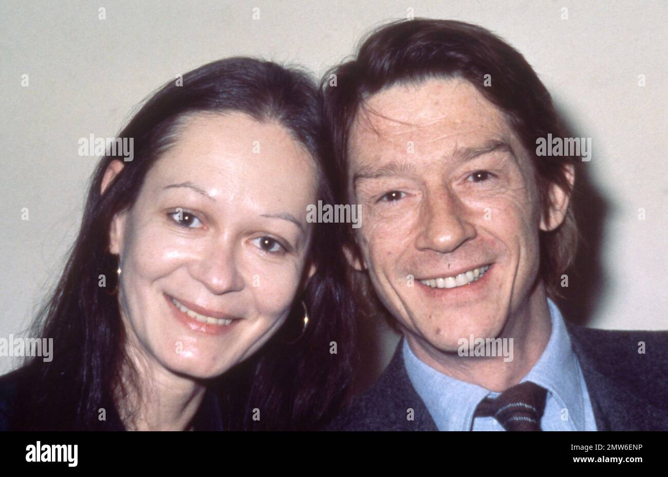 British actor John Hurt pictured with Marie-Lise Volpeliere-Pierrot at ...