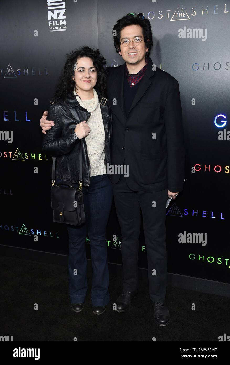 Geoffrey Arend and his sister attend the premiere of "Ghost in the ...