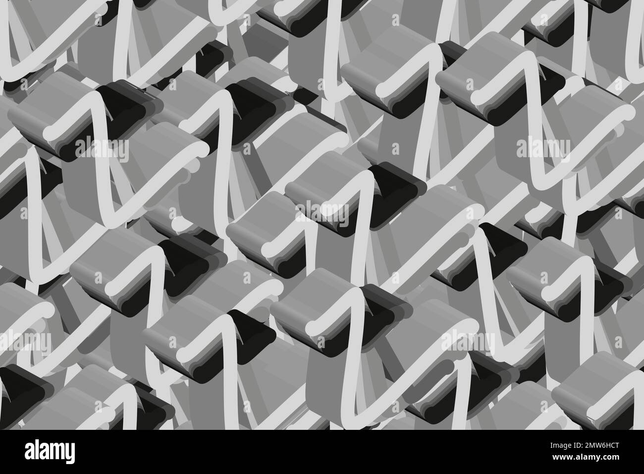 Grey Vector Isometric Background Seamless Pattern, 3D Illustration ...