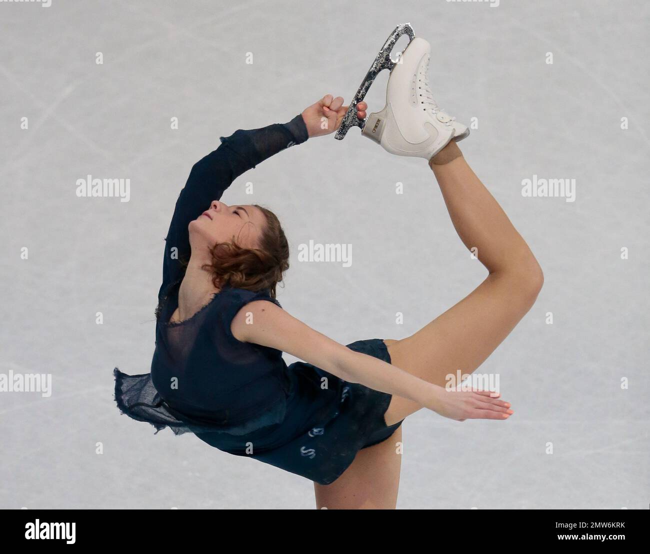 Laurine Lecavelier, of France, skates her short program at the World ...