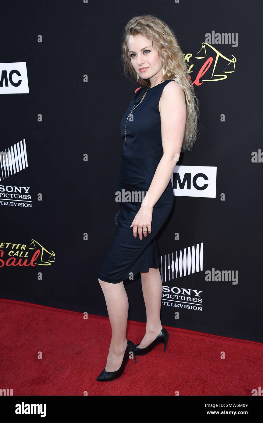 Sarah Minnich attends the Los Angeles premiere of "Better Call Saul" at ...