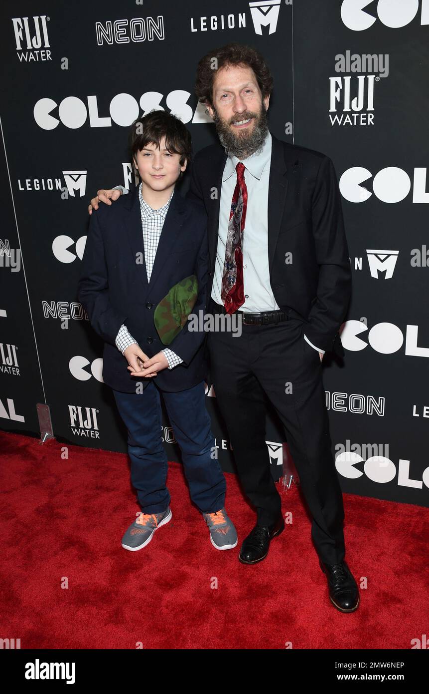 Actor Tim Blake Nelson and son Eli attend the premiere of "Colossal" at ...