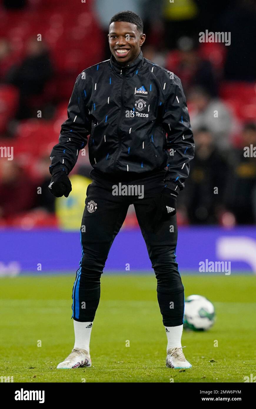 Manchester, England, 1st February 2023. Kobbie Mainoo of Manchester ...