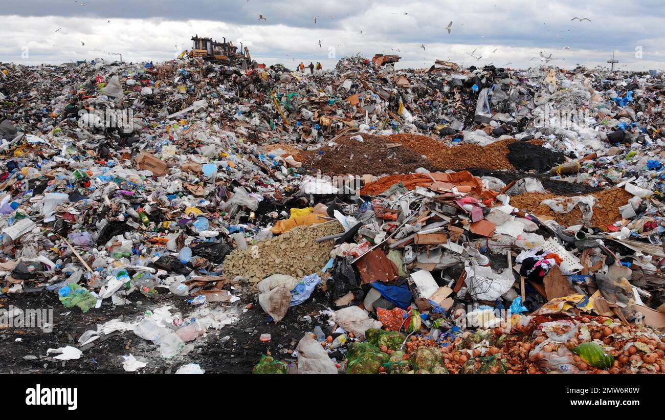 Large landfill near the metropolis. View from the drone Stock Photo - Alamy